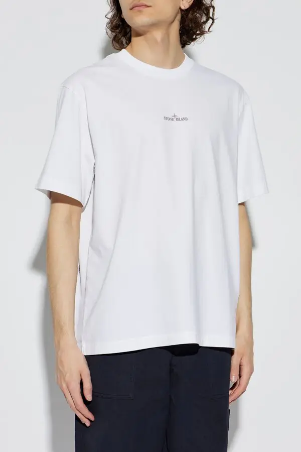 Stone Island T-shirt With Printed Logo - White