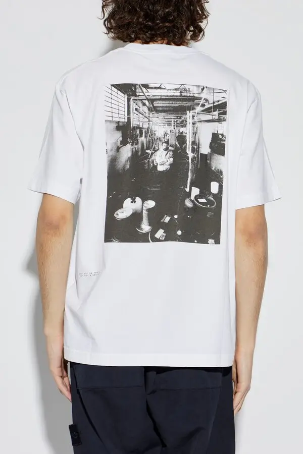 Stone Island T-shirt With Printed Logo - White
