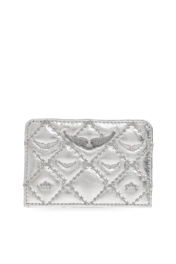 Zadig&Voltaire Leather Card Holder - Silver