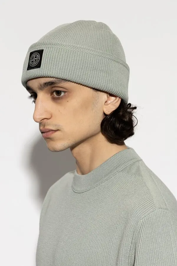 Stone Island Cap With Logo Patch - Green