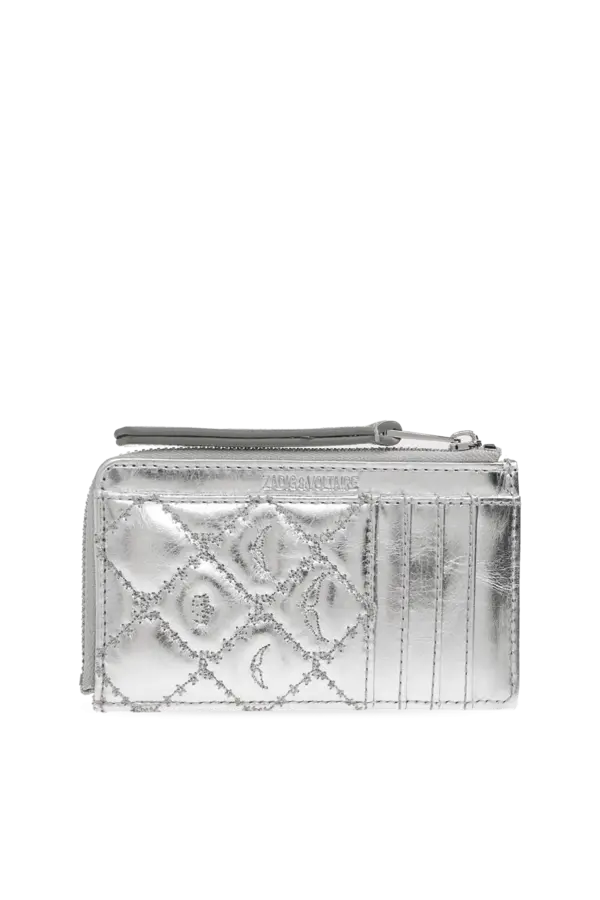 Zadig&Voltaire Leather Card Holder - Silver