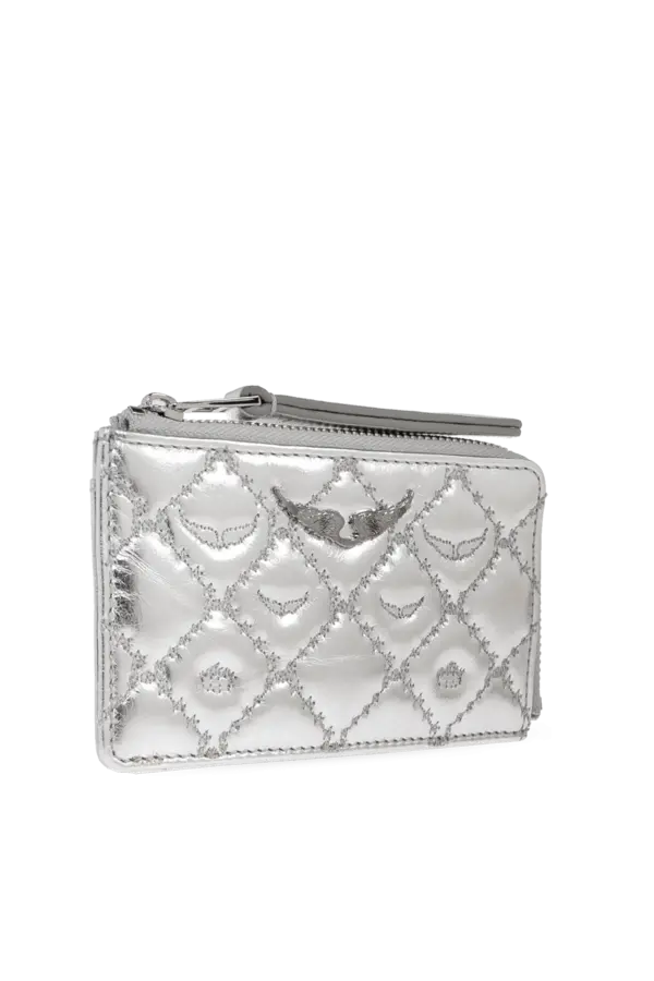 Zadig&Voltaire Leather Card Holder - Silver