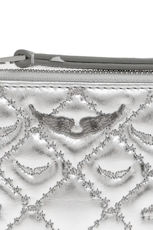 Zadig&Voltaire Leather Card Holder - Silver
