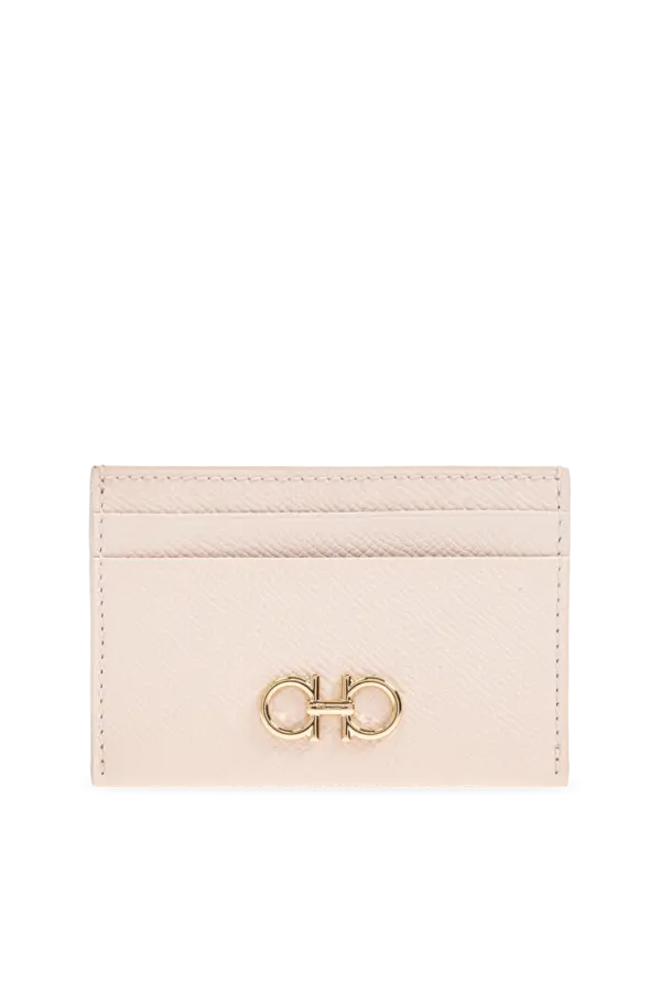 FERRAGAMO Leather Card Holder - Pink