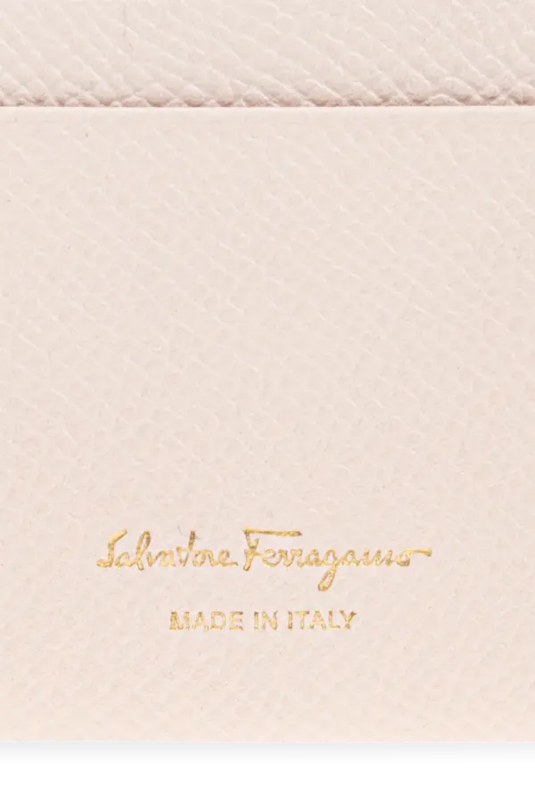 FERRAGAMO Leather Card Holder - Pink