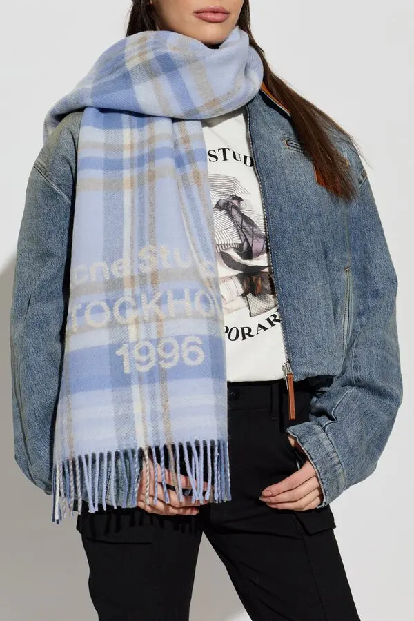Acne Studios Wool Scarf - Blue