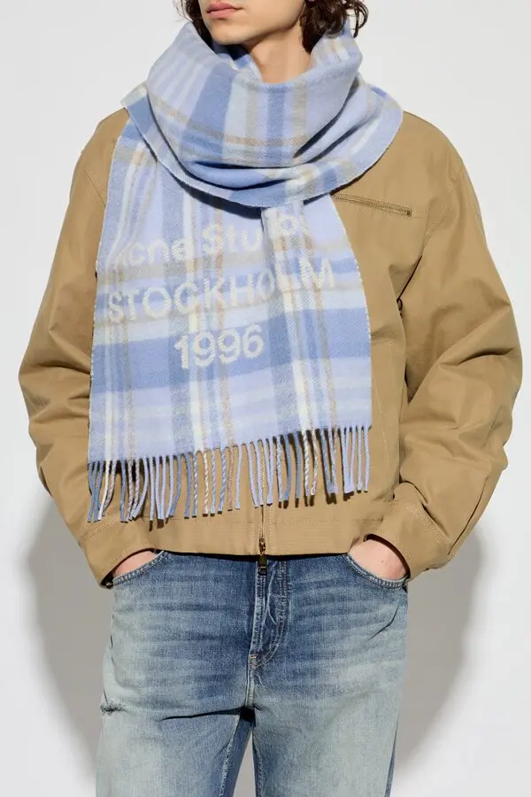Acne Studios Wool Scarf - Blue