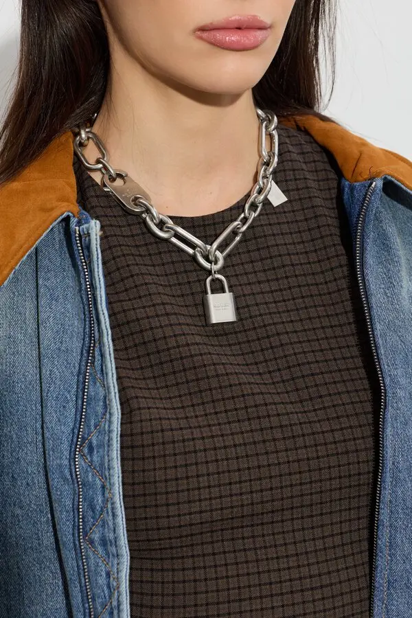 Acne Studios Necklace With Padlock Pendant