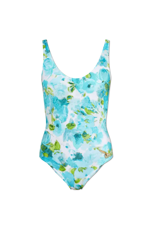 Chloé Floral Print One-piece Swimsuit - Blue