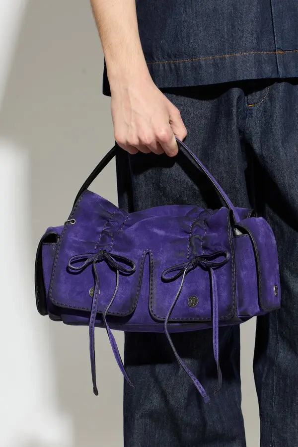 Acne Studios Suede Handbag - Purple