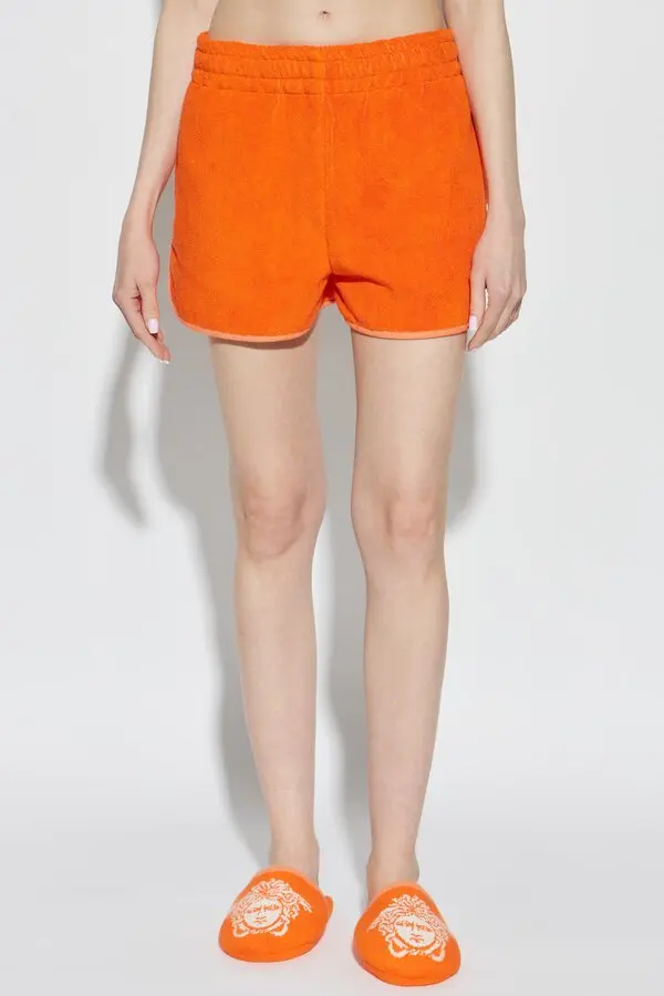 Versace Terry Cotton Shorts - Orange