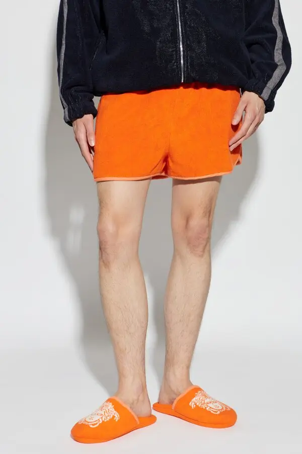 Versace Terry Cotton Shorts - Orange