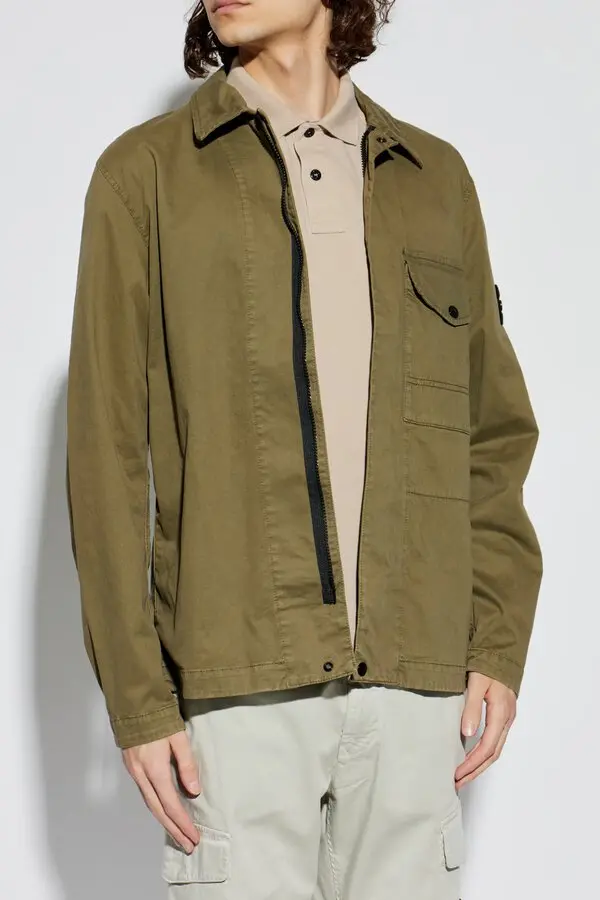 Stone Island Shirt With Pocket - Green