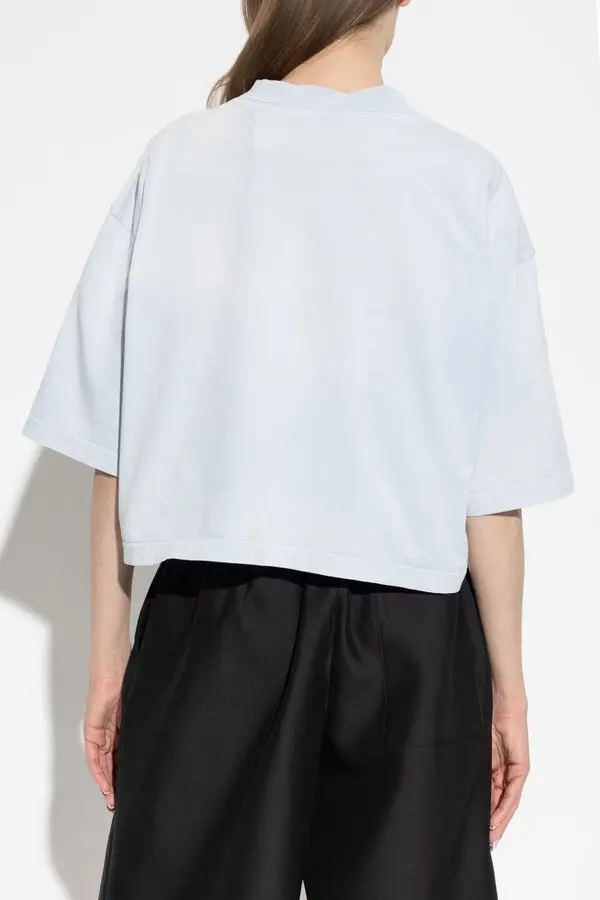 Marni T-shirt With Printed Logo - Light Blue