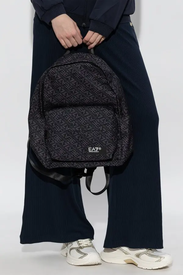 EA7 Monogram Backpack - Black