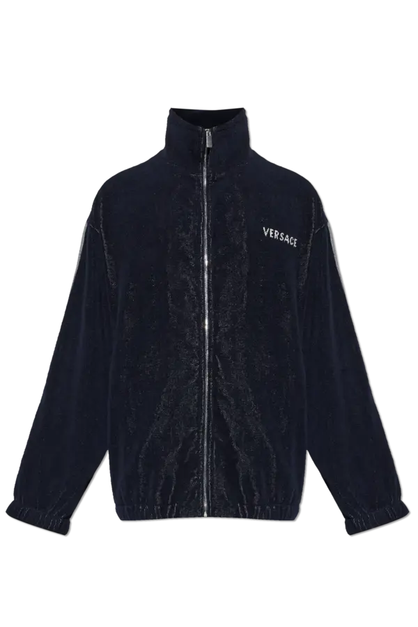 Versace Cotton Terry Sweatshirt - Navy Blue