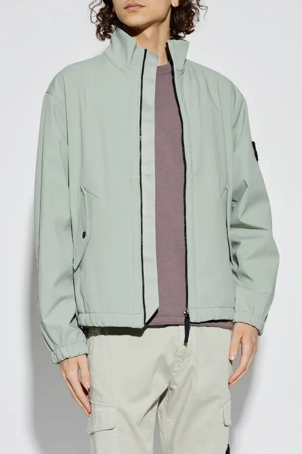 Stone Island Stand-up Collar Jacket - Light Blue