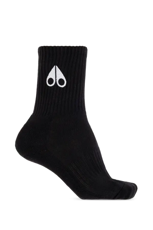 Moose Knuckles Logo Ankle Socks - Black