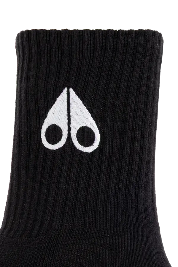Moose Knuckles Logo Ankle Socks - Black