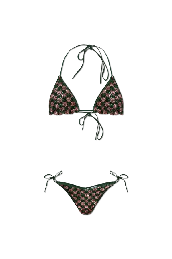 Oseree Sequined Two-piece Swimsuit - Green