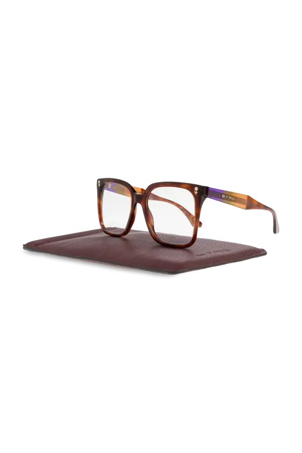 Etro Geometric Eyeglasses - Brown
