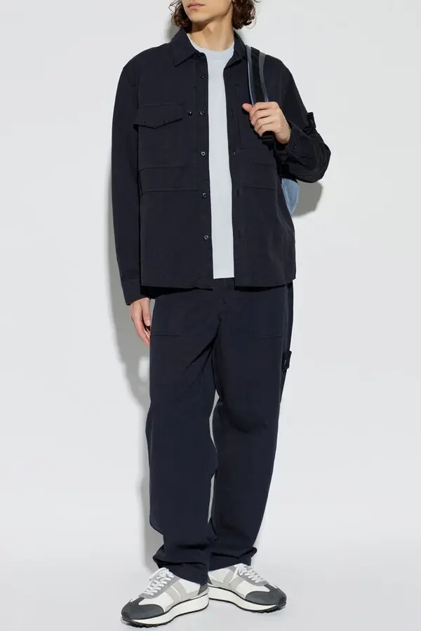 Stone Island Loose-fit Trousers - Navy Blue