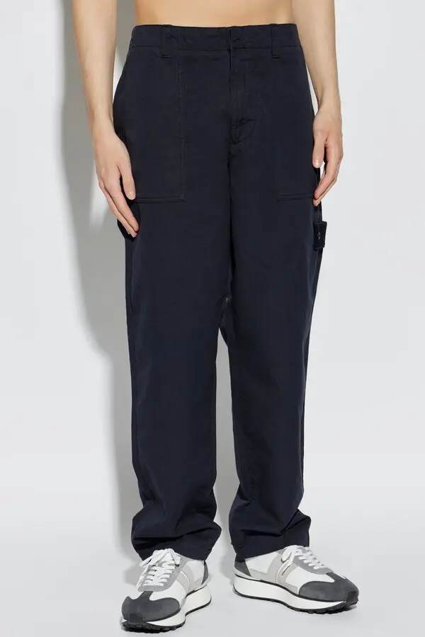Stone Island Loose-fit Trousers - Navy Blue