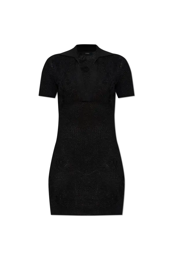 Amiri Mini Dress With Lurex Thread - Black