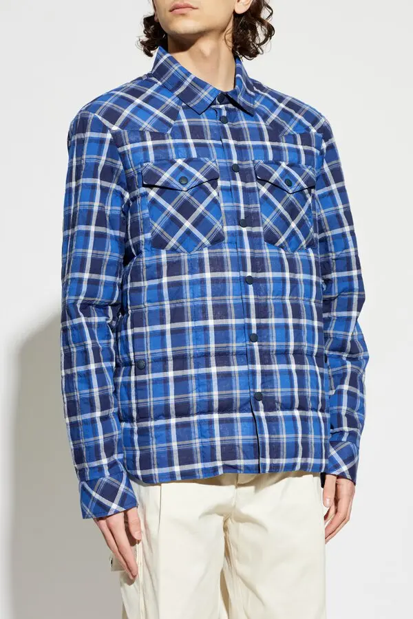 Moncler Day-namic Quilted Check Shirt Jacket