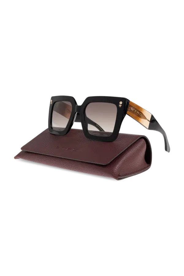 Etro Rectangle Full Rim Sunglasses - Black