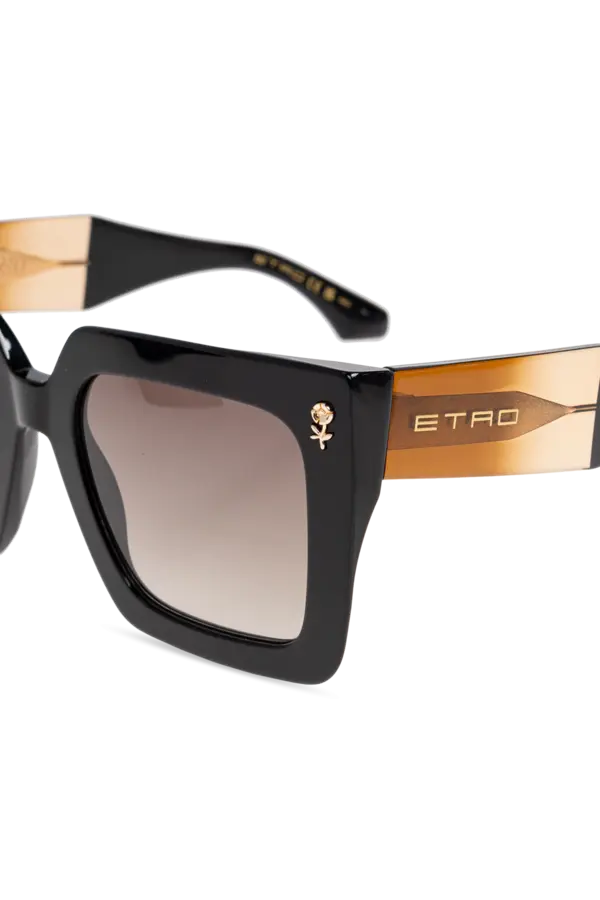 Etro Rectangle Full Rim Sunglasses - Black
