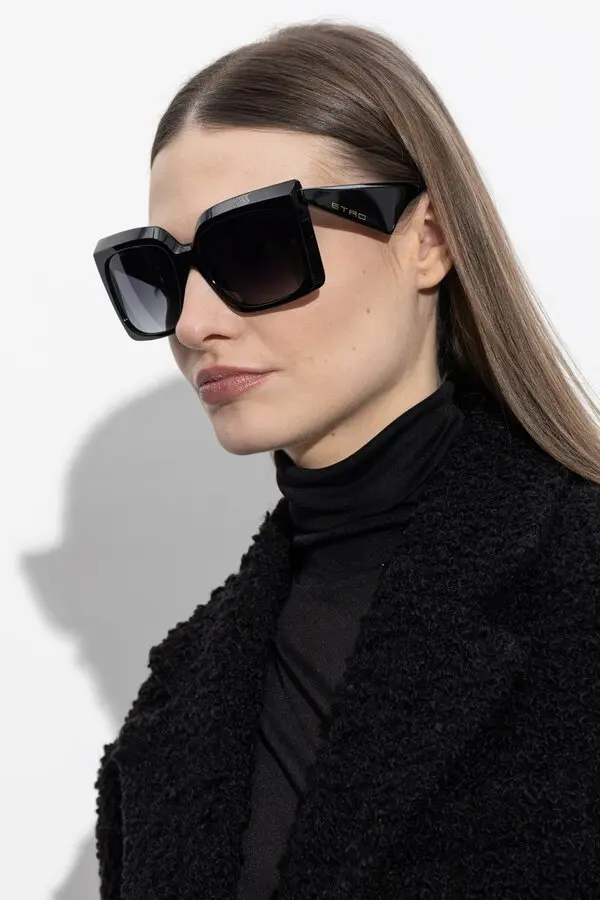 Etro Tailoring Square Frame Sunglasses - Black