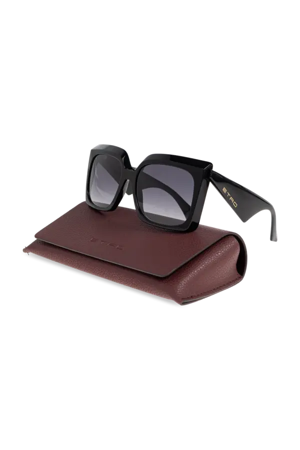 Etro Tailoring Square Frame Sunglasses - Black