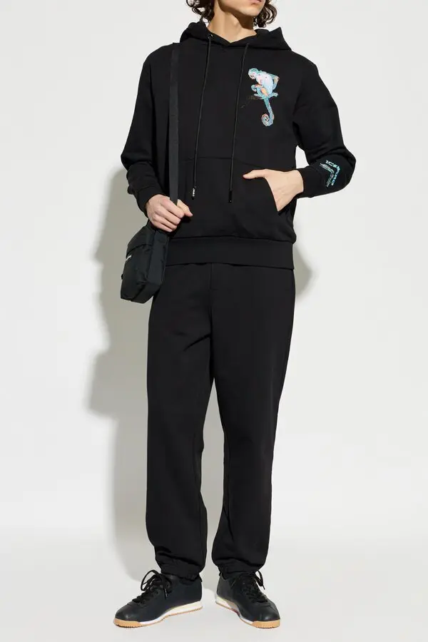 Iceberg Sweatpants With Cuffed Legs - Black
