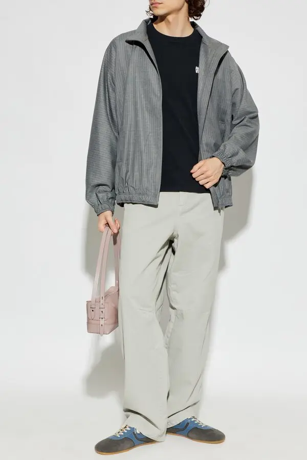 American Vintage Pinstripe Bomber Jacket