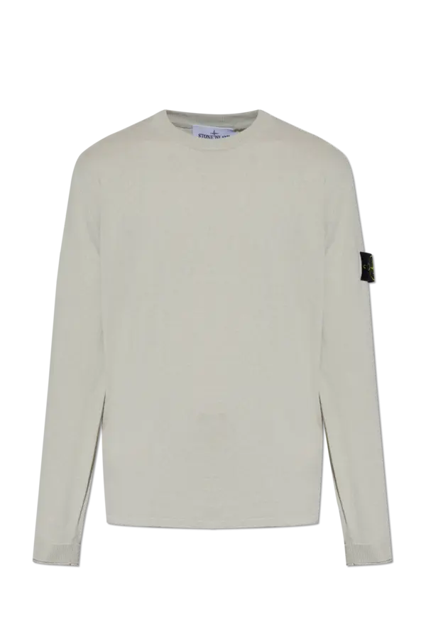 Stone Island Crew Neck Cotton Sweater - Grey