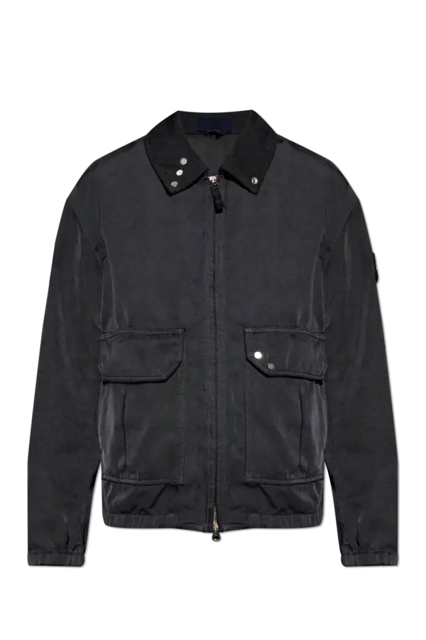Stone Island Jacket With Patch - Black