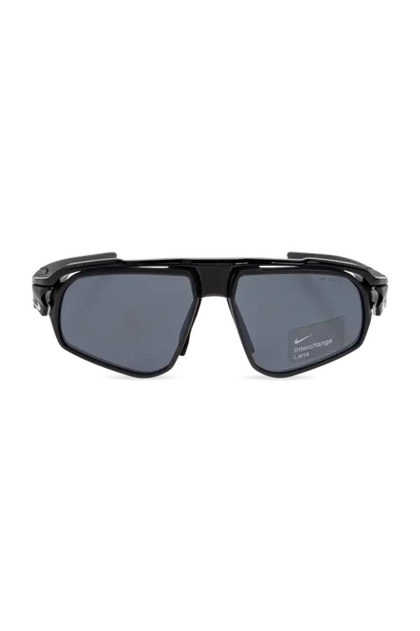Nike Geometric Sports Sunglasses - Black