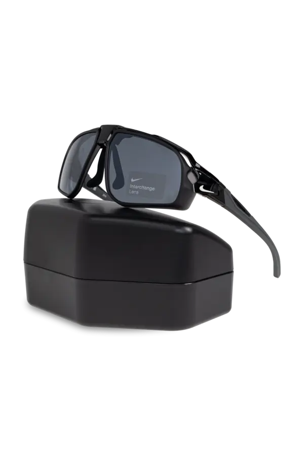 Nike Geometric Sports Sunglasses - Black