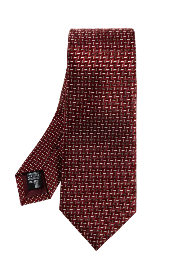 Giorgio Armani Silk Neck Tie Textured - Burgundy