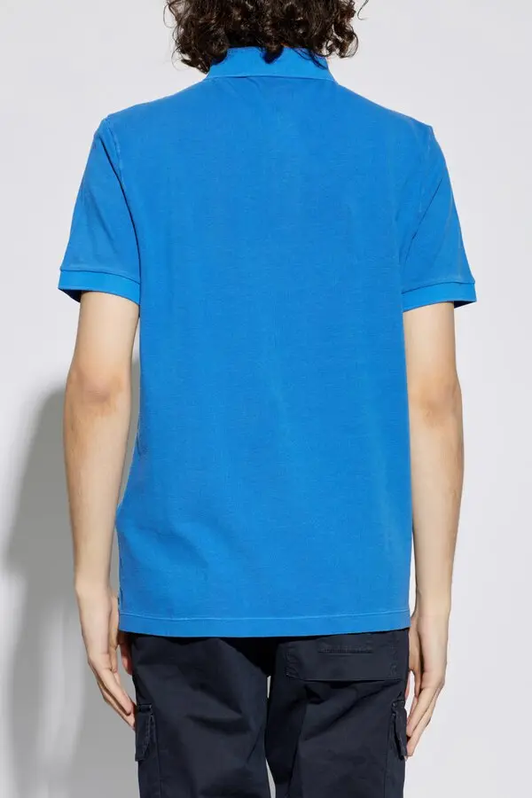 Stone Island Polo With Logo Patch - Blue
