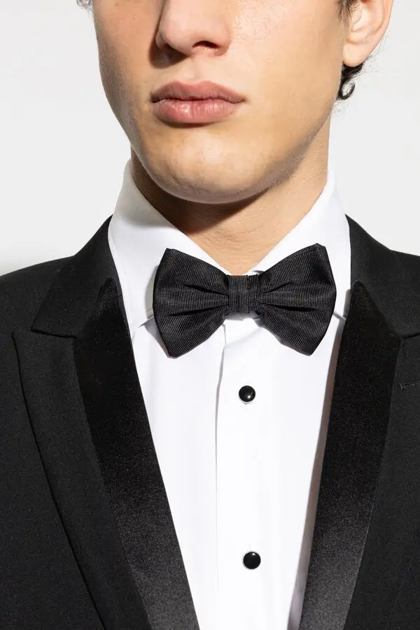 Giorgio Armani Silk Bow Tie - Black