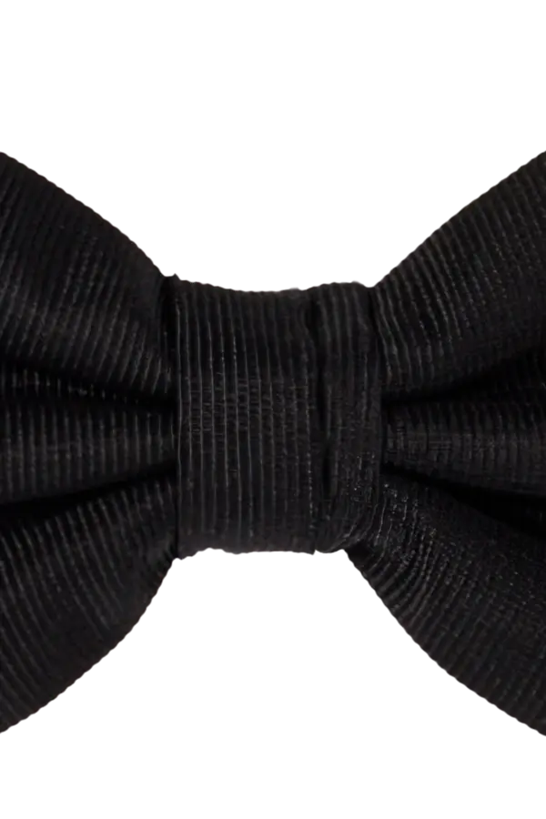 Giorgio Armani Silk Bow Tie - Black