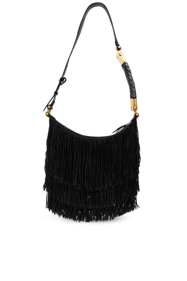 Balmain Hobo Medium Shoulder Bag - Black