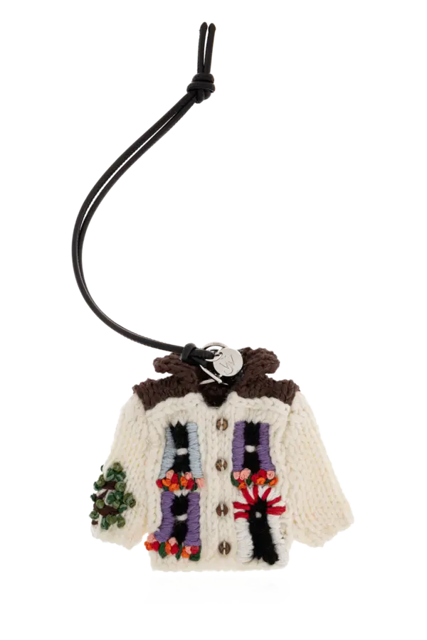 JW Anderson Bag Charm In The Shape Of A Sweater - Cream