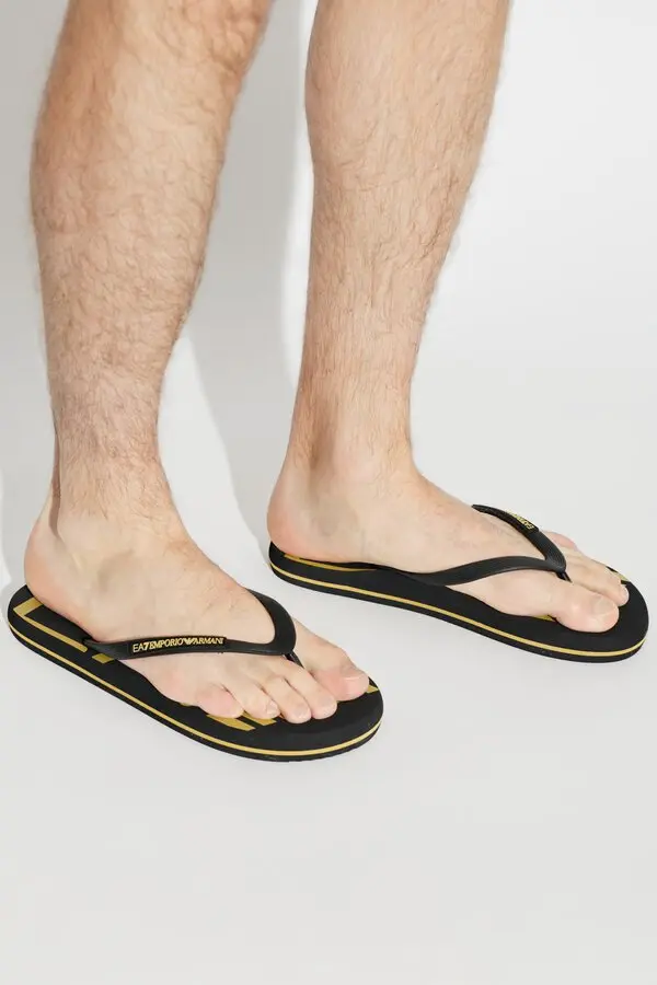 EA7 Rubber Flip-flops With Logo