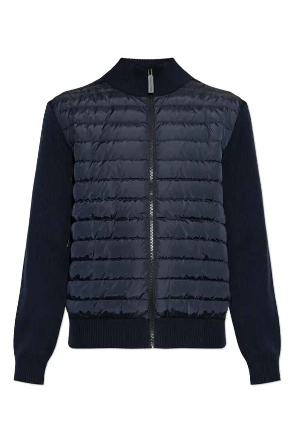 Canada Goose Cardigan With Quilted Front - Navy Blue