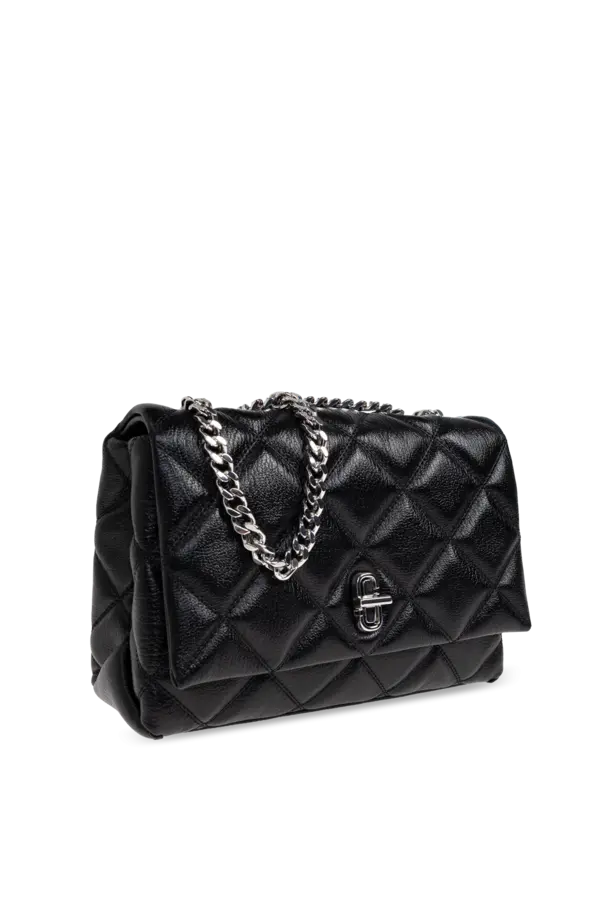 Marc Jacobs Leather Shoulder Bag With Logo - Black