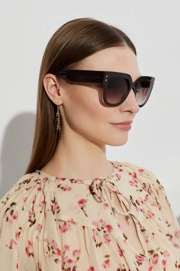 Isabel Marant Geometric Frame Sunglasses - Brown