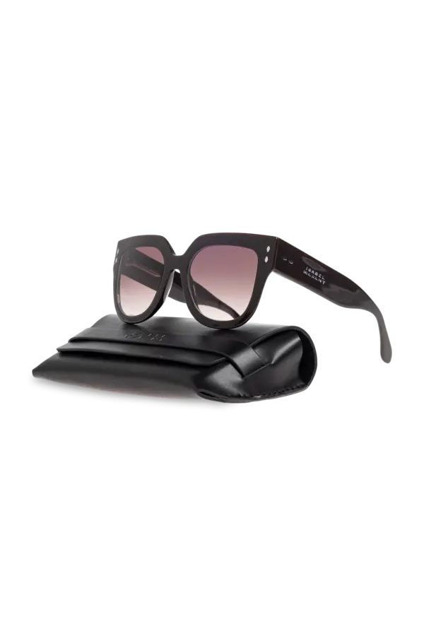 Isabel Marant Geometric Frame Sunglasses - Brown